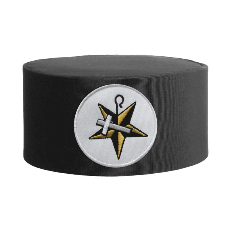 Order Of The White Shrine Of Jerusalem Crown Cap - Black Rayon with ...