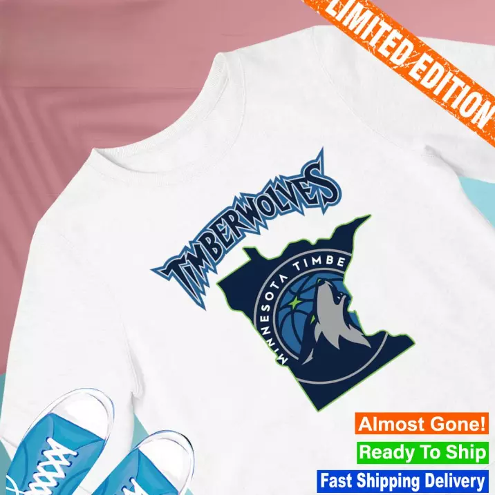 Order_now!!_minnesota Timberwolves Map Logo T-shirt - Walmart.com