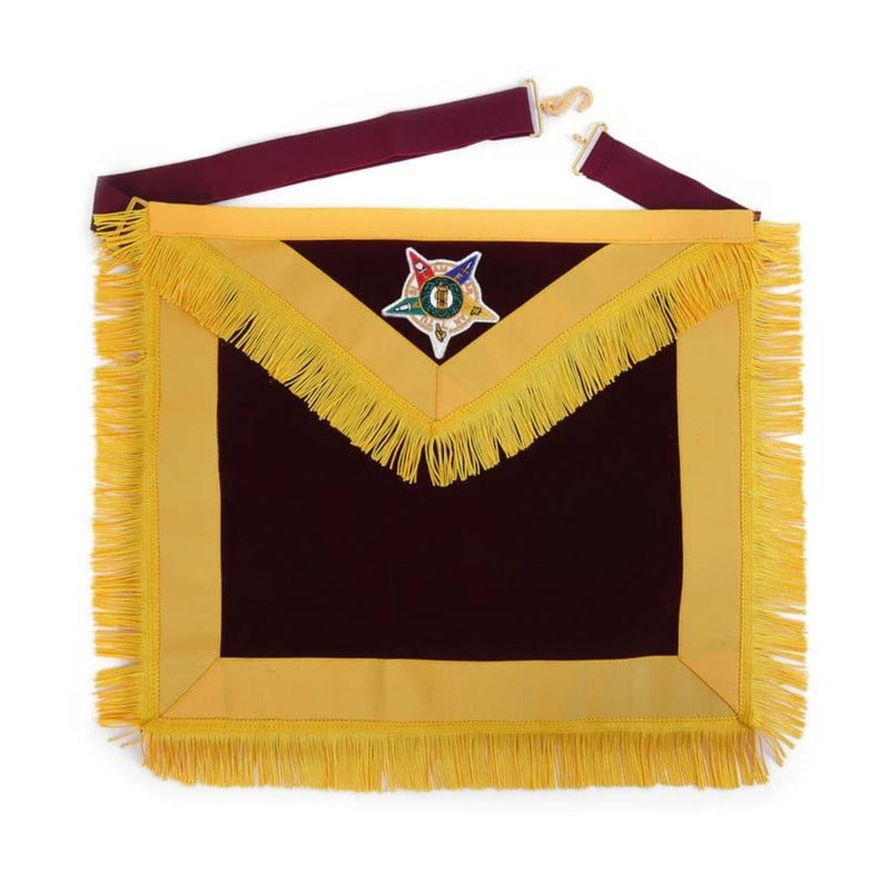 Order of the Amaranth Apron – Maroon Velvet with Yellow Borders ...