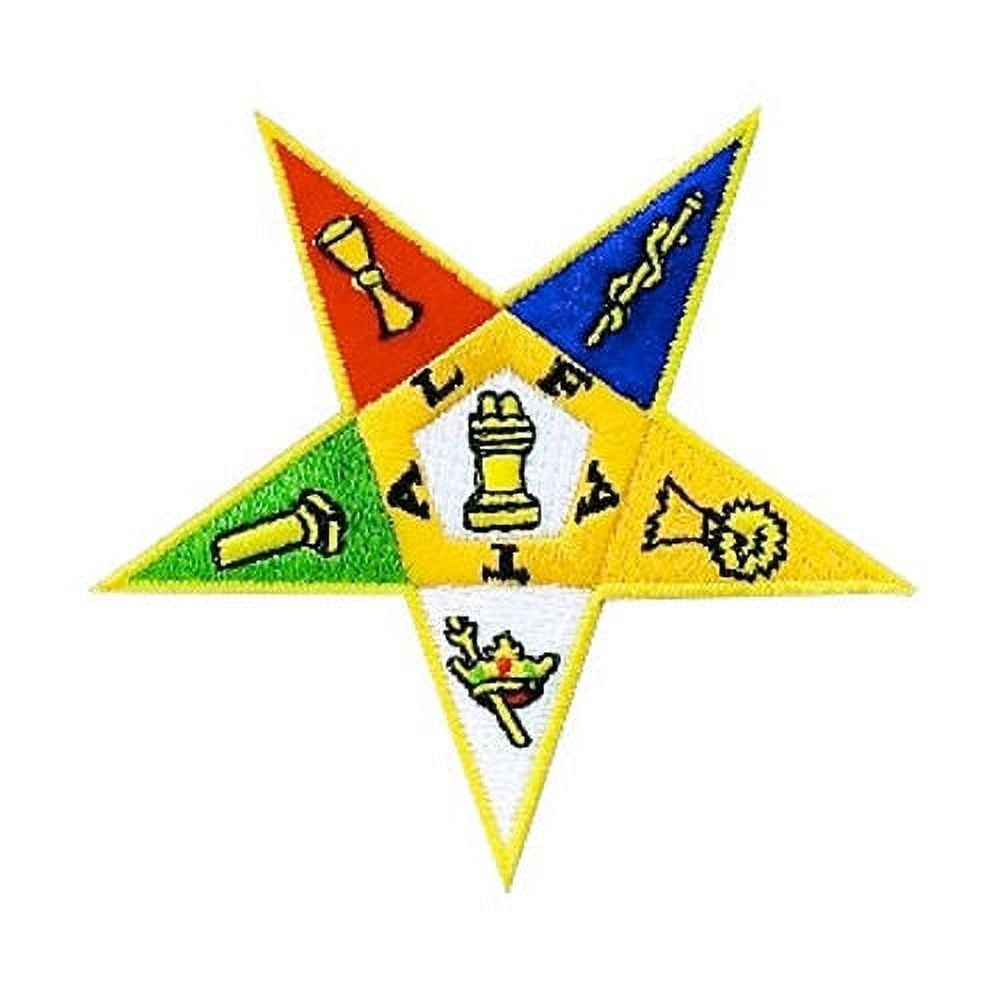 Order of the Eastern Star Masonic Patch coloful OES star symbol ...