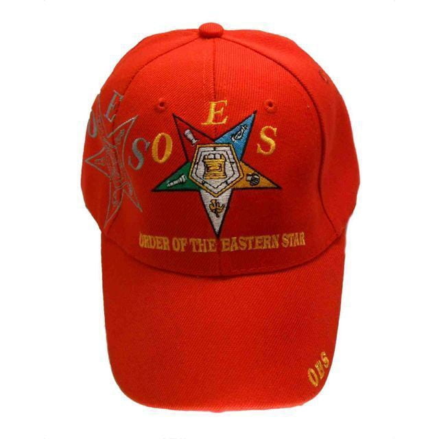 Order of the Eastern Star - Red Baseball Cap with Colorful Side OES ...