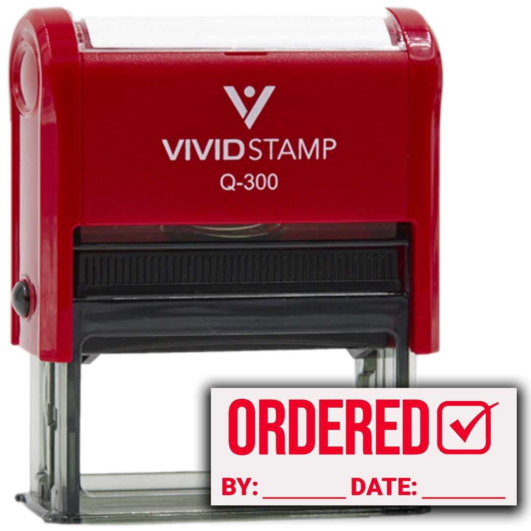 Ordered By Date (Order Complete) Self Inking Rubber Stamp (Red Ink) - Q ...