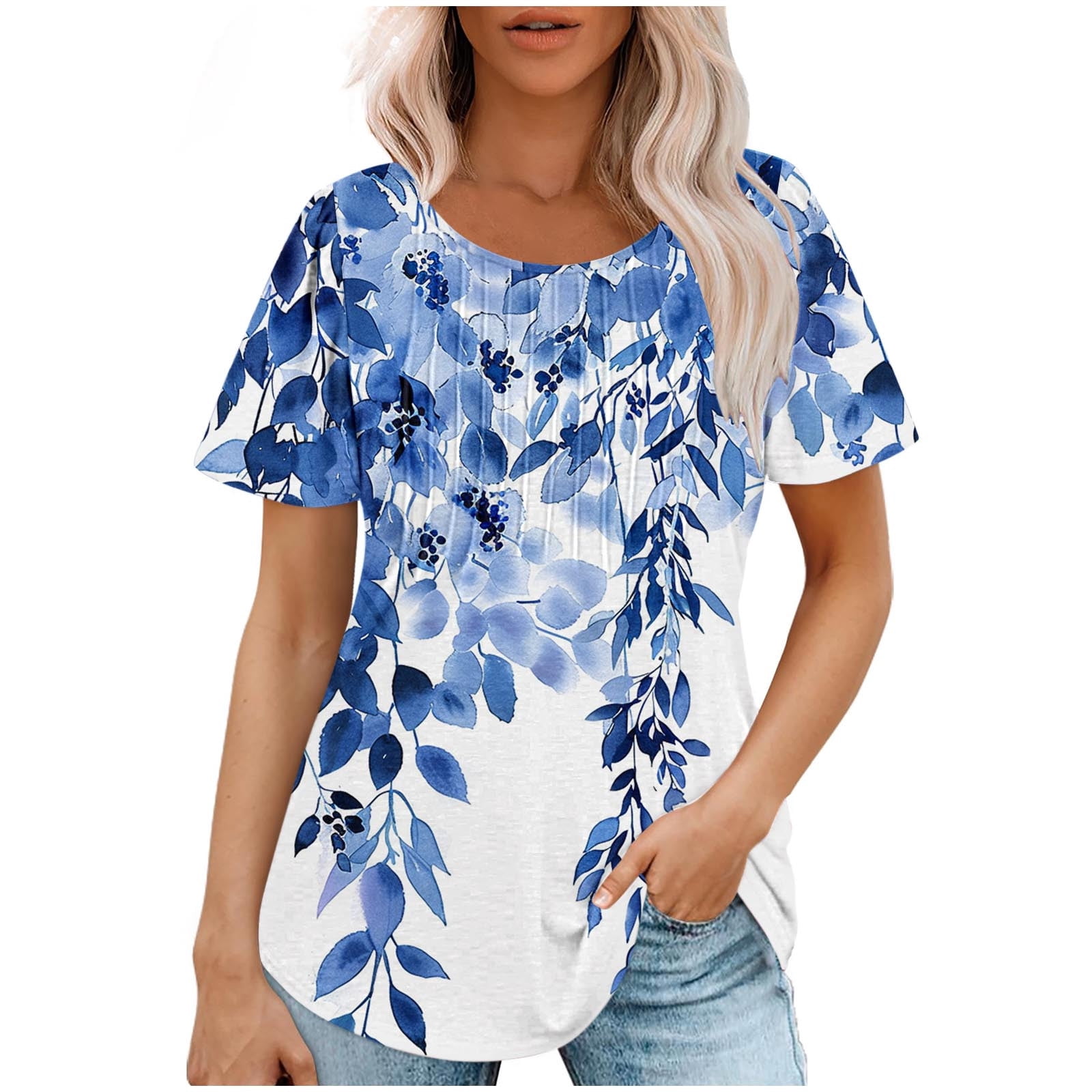 My Orders Cute Summer Tops for Women Floral Work Out Shirts Gym Loose ...