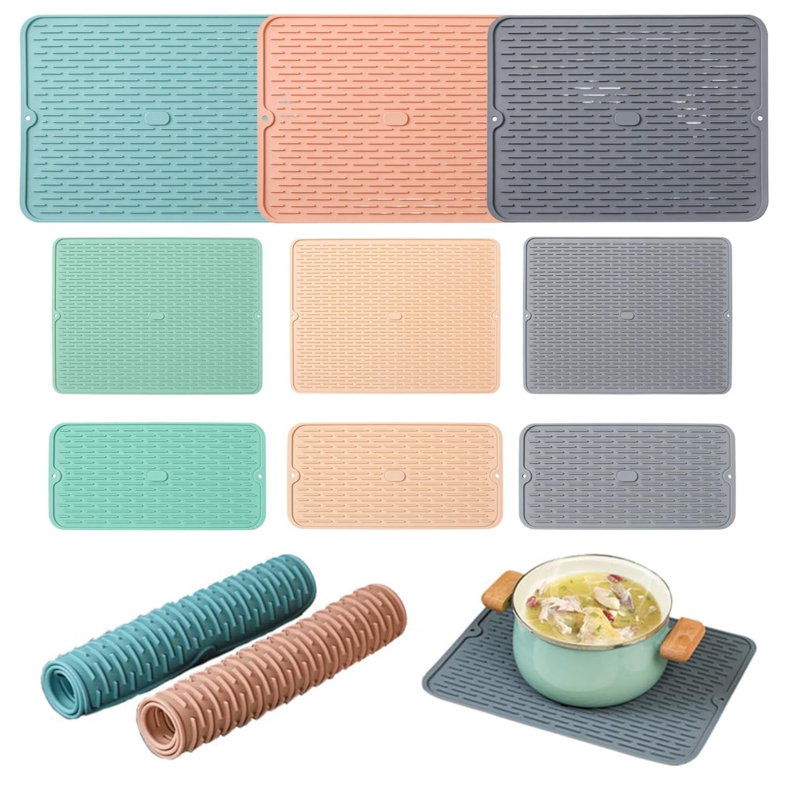 My Orders! Silicone Dish Drying Mat, Waterproof Pet Feeding Mat, Water ...