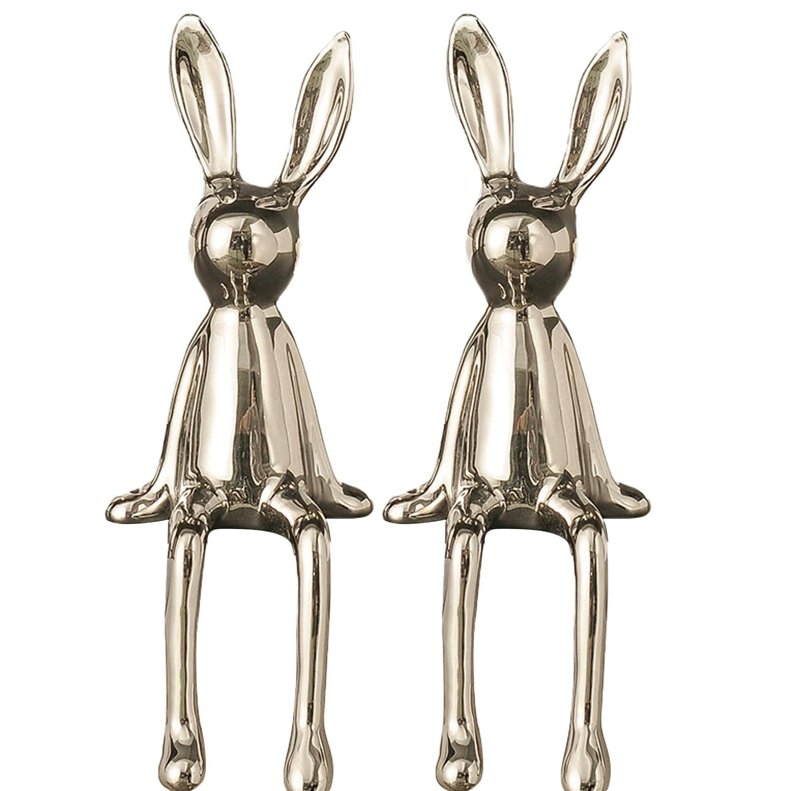 All Orders! Sitting Rabbit Statues, Ceramic Animal Bunny Figurines ...