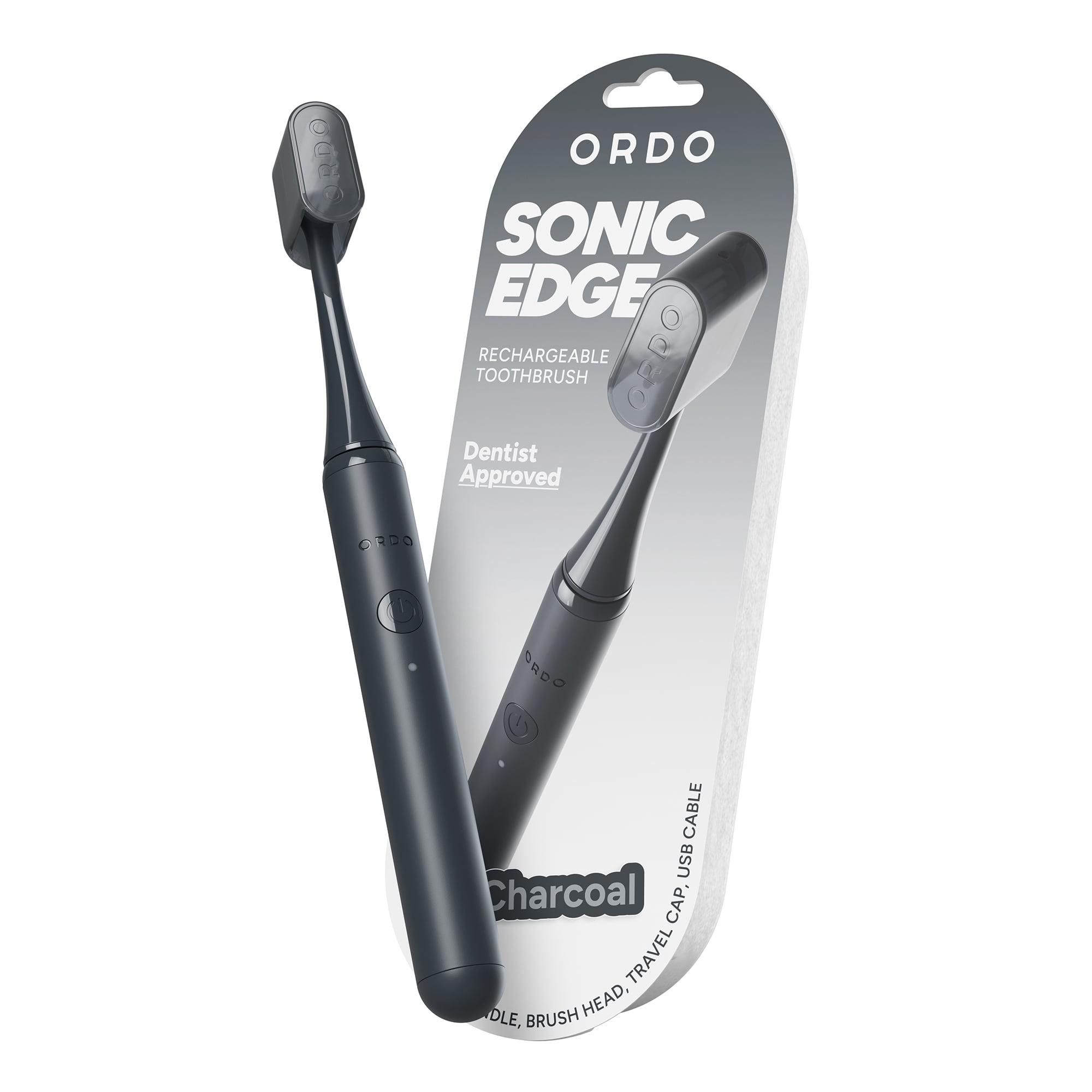 Ordo Sonic Edge Rechargeable Toothbrush - Charcoal - Walmart.com