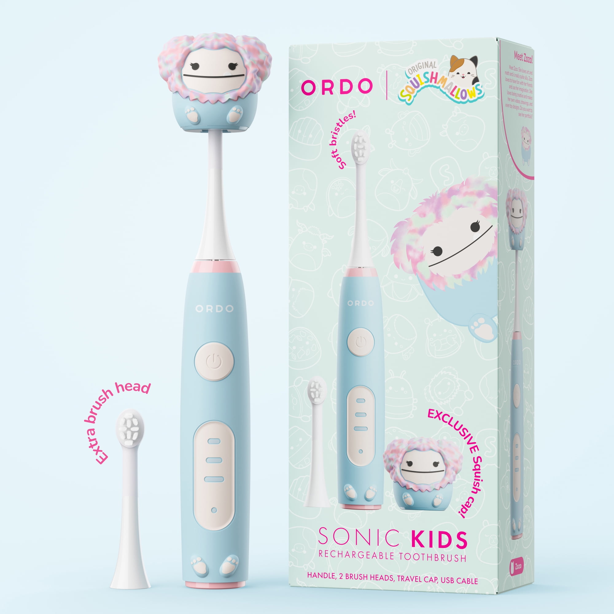 Ordo Sonic Kids Rechargeable Toothbrush - Squishmallows Zozo - Walmart.com