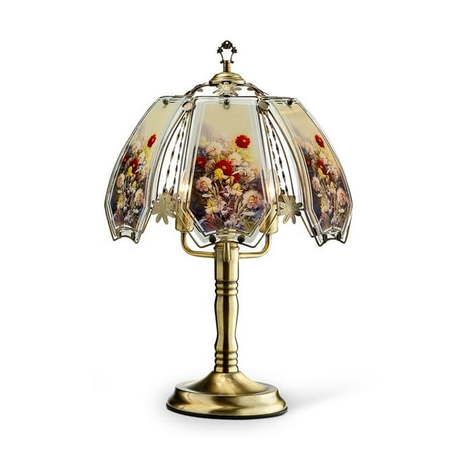 Ore 23.5" Gold Floral Garden Touch Lamp - Walmart.com