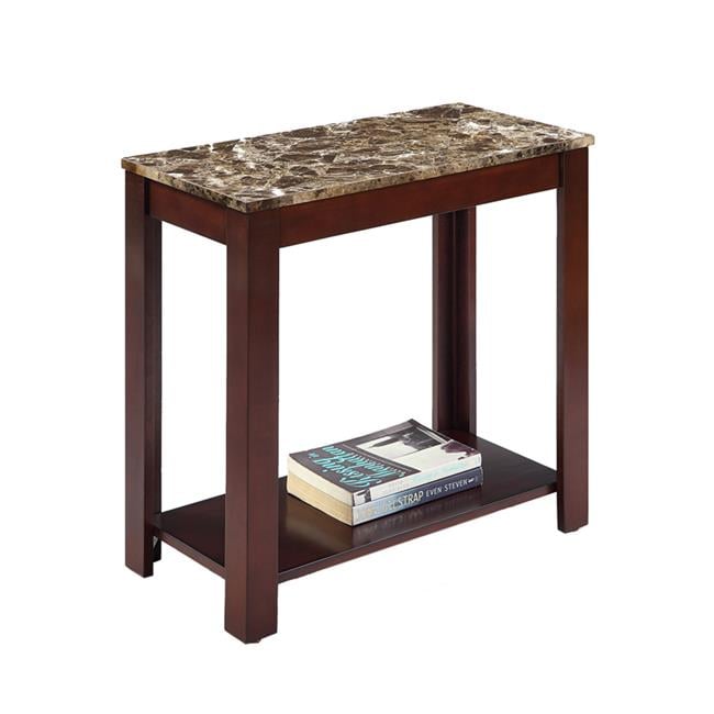 Ore Furniture Traditional Dark Cherry With Marble Print Style Side End ...