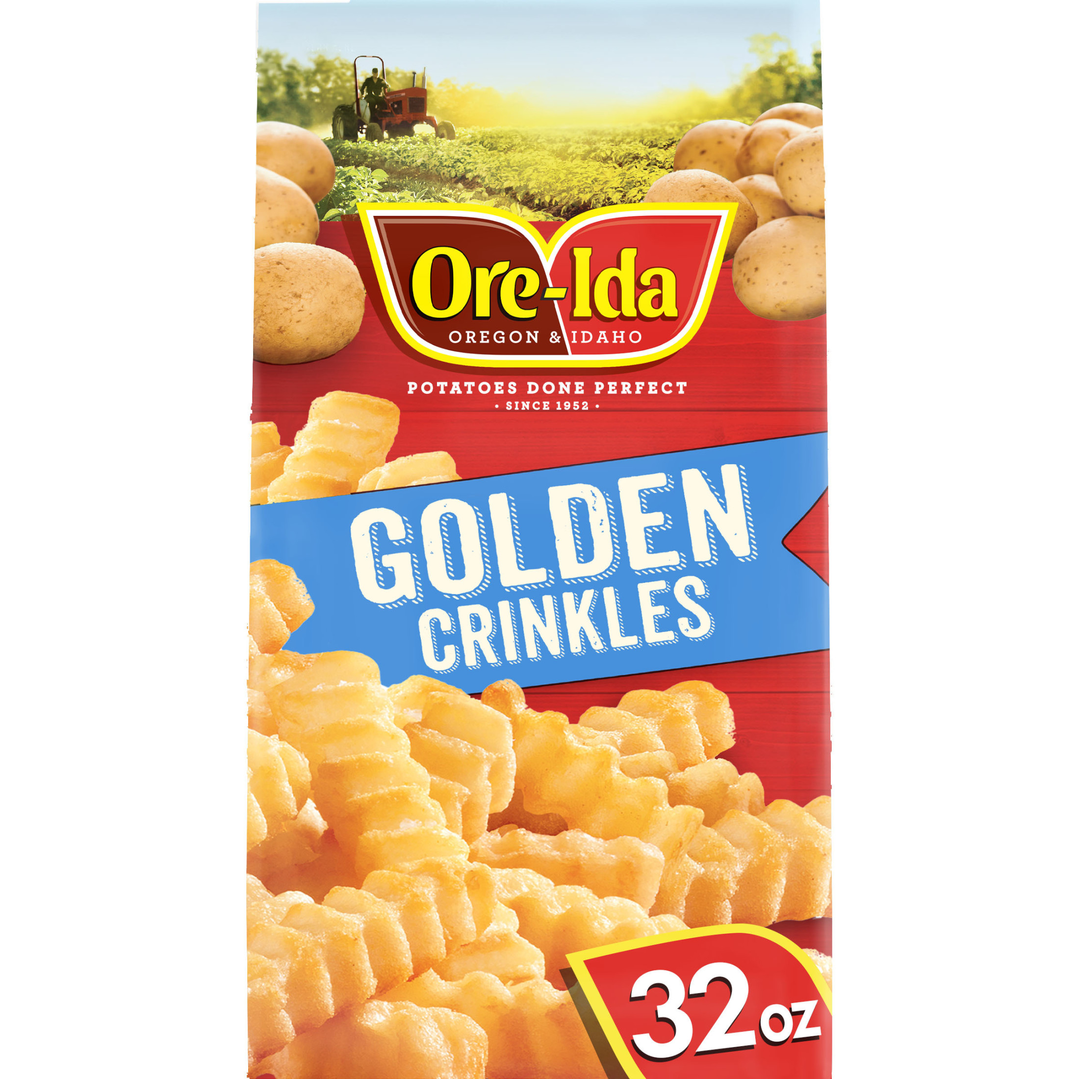 Great Value Crinkle Cut French Fried Potatoes, 32 oz Bag (Frozen ...
