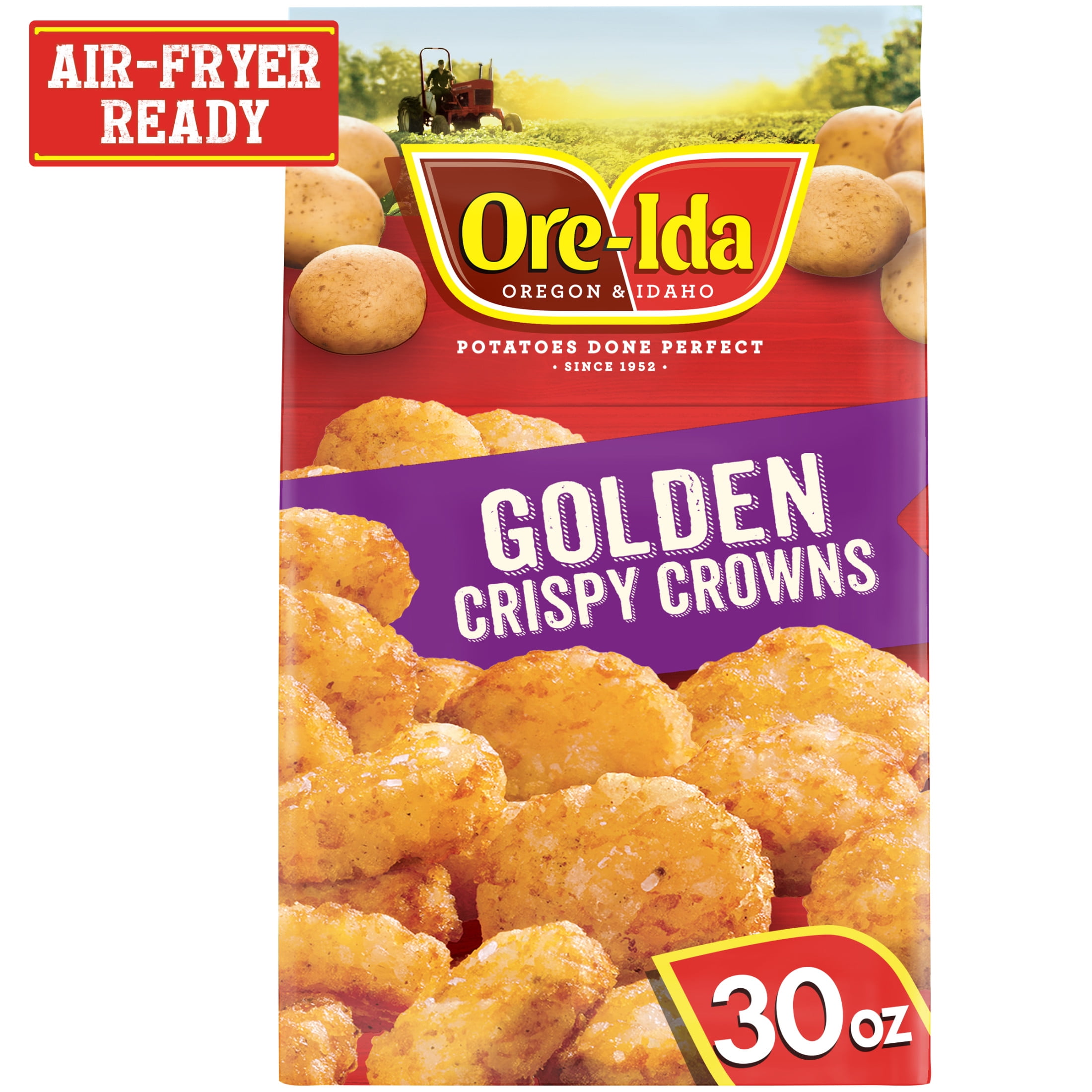 Ore-Ida Golden Crispy Potato Crowns, Seasoned Shredded Frozen Potatoes ...