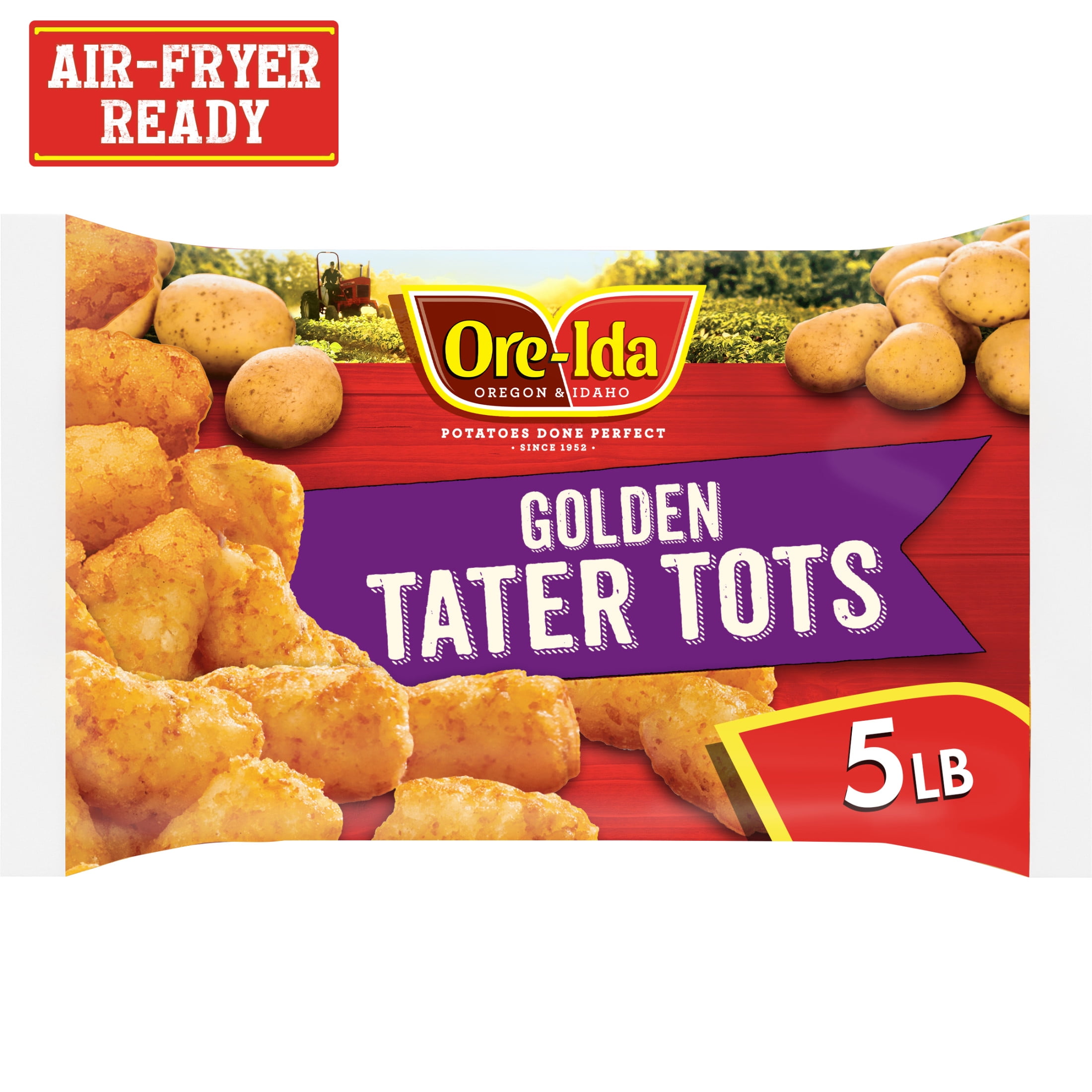 Ore-Ida Golden Tater Tots Seasoned Shredded Frozen Potatoes Value Size ...