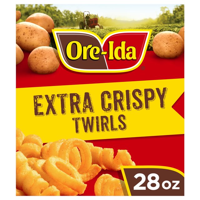 Ore-Ida Golden Twirls French Fries Fried Frozen Potatoes, 28 oz Bag ...