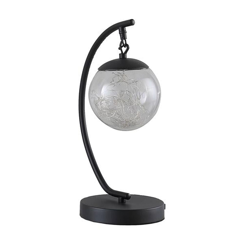 Ore International 14" In Pendulum Multi-Colored Led Glass Orb Black ...