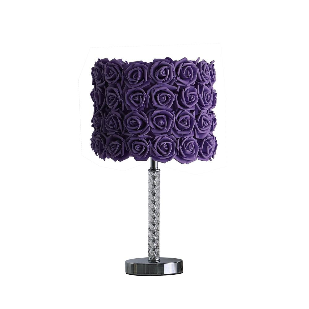 ORE International Floral Lavender Roses in Bloom 18.25" Acrylic/Metal ...