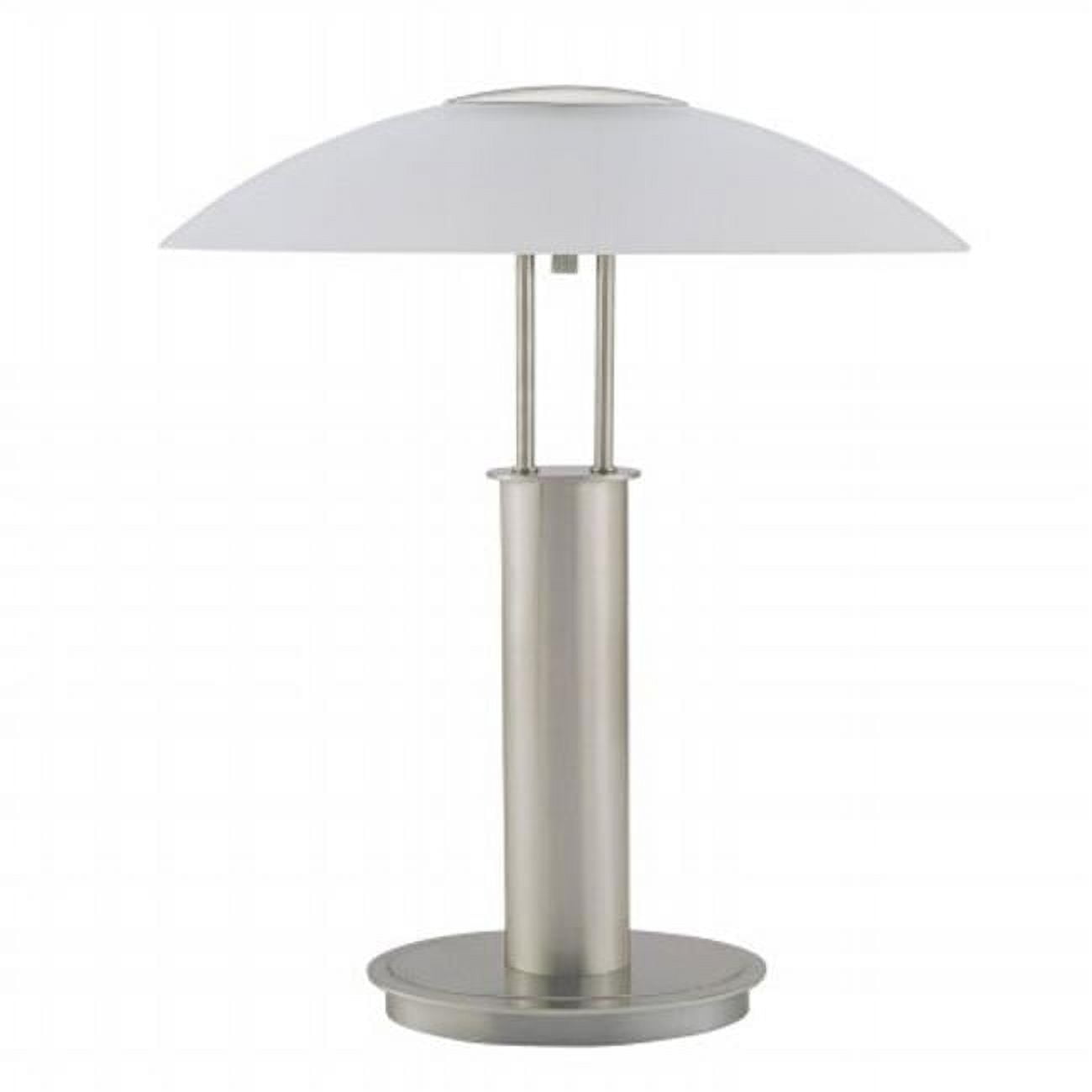 Ore International 6276 18 in. Touch Lamp Table - Brushed Nickel with ...