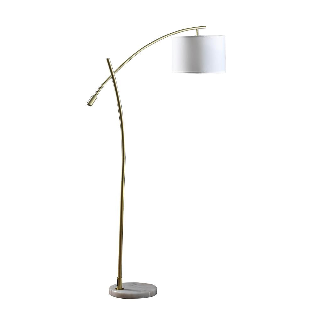 Ore International 65" in OSCAR PENDULUM STYLE WHITE METAL FLOOR LAMP ON ...