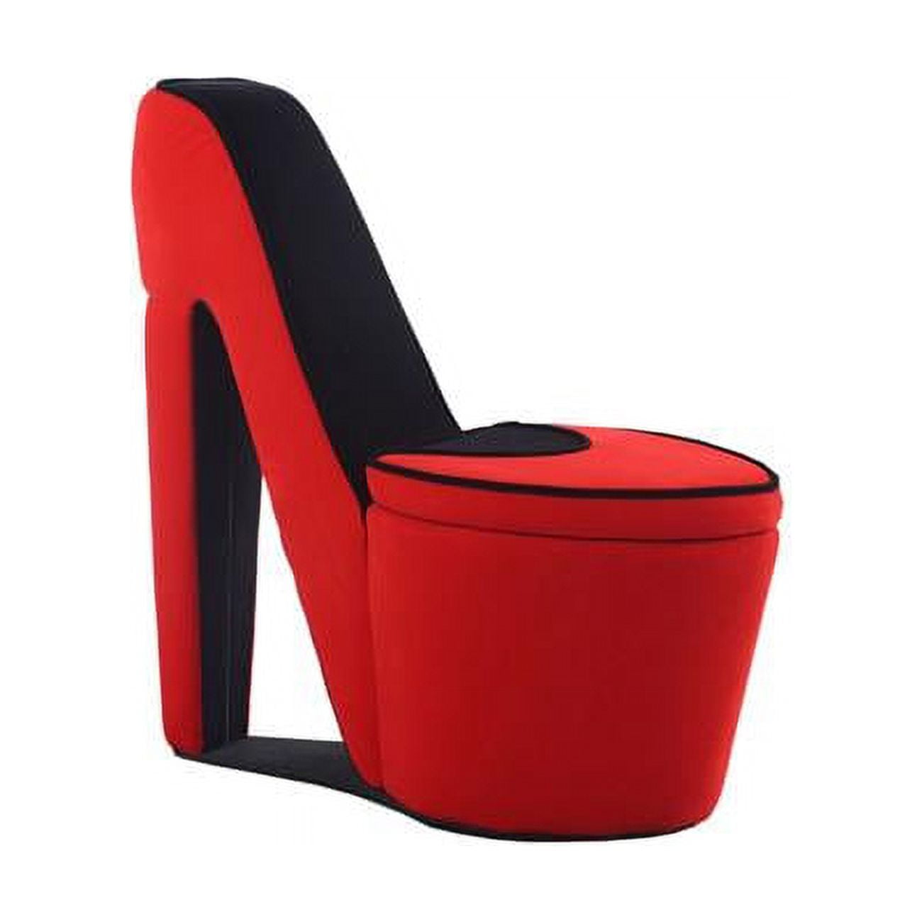 Ore International Red/Black High Heel Storage Chair - Walmart.com