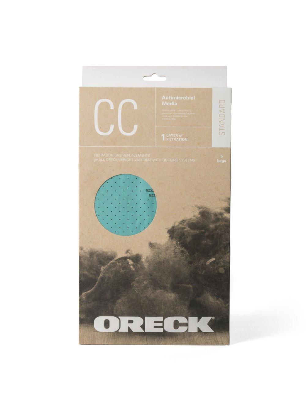 Oreck Type Cc Antimicrobial Filtration Standard Filtration Vacuum Bag ...