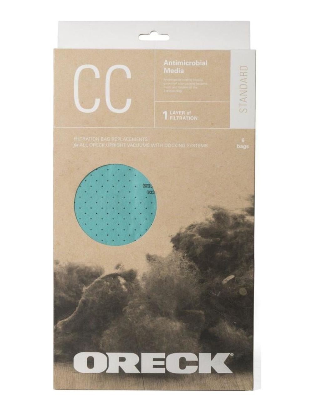 Oreck Type Cc Antimicrobial Filtration Standard Filtration Vacuum Bag ...