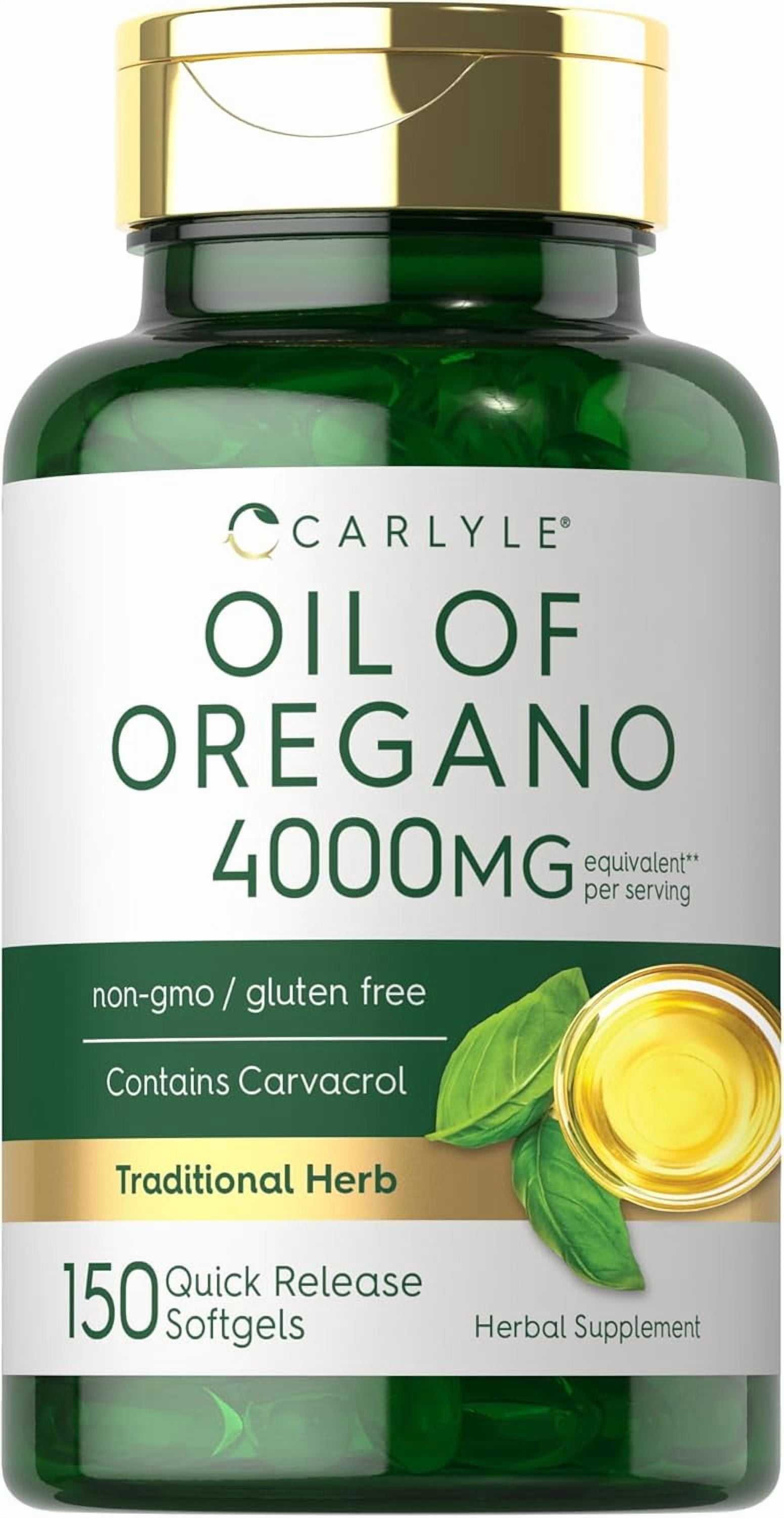 Carlyle Oil of Oregano Capsules 4000 mg 150 Softgels for Men and Women ...