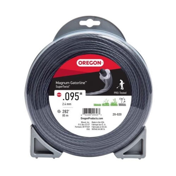 Oregon Magnum Gatorline Supertwist Trimmer Line - .095" Gauge, 1lb Weed ...