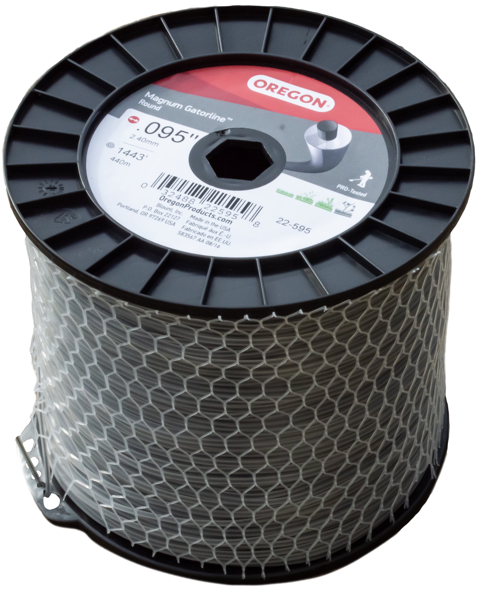 Oregon 22-595 Magnum Gatorline Round String Trimmer Line .095 5lb Spool ...