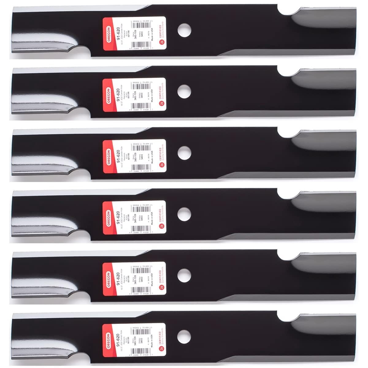 Oregon 6 Pack of Genuine OEM Replacement Mower Blades # 91-620X4-6PK ...