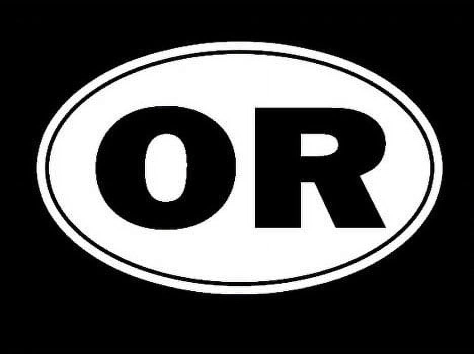 Oregon Beaver State Tourism Logo Decal Sticker - White Vinyl Decal for ...