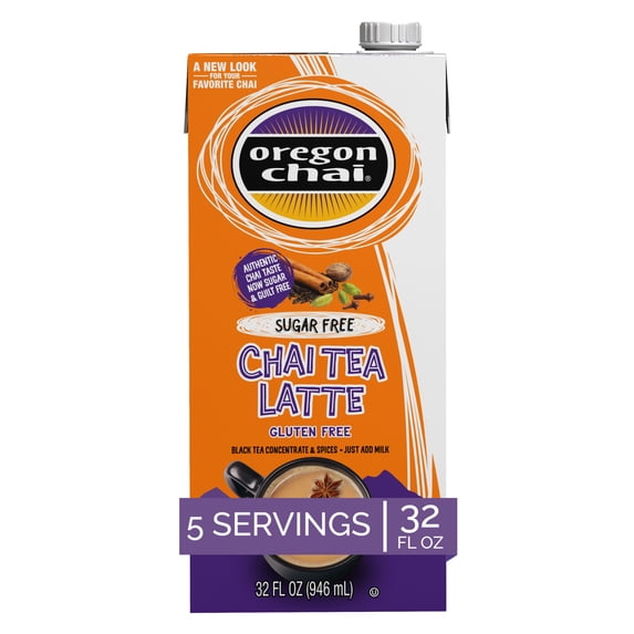 Oregon Chai Sugar-Free Liquid Chai Tea Latte Concentrate, 32 fl oz ...