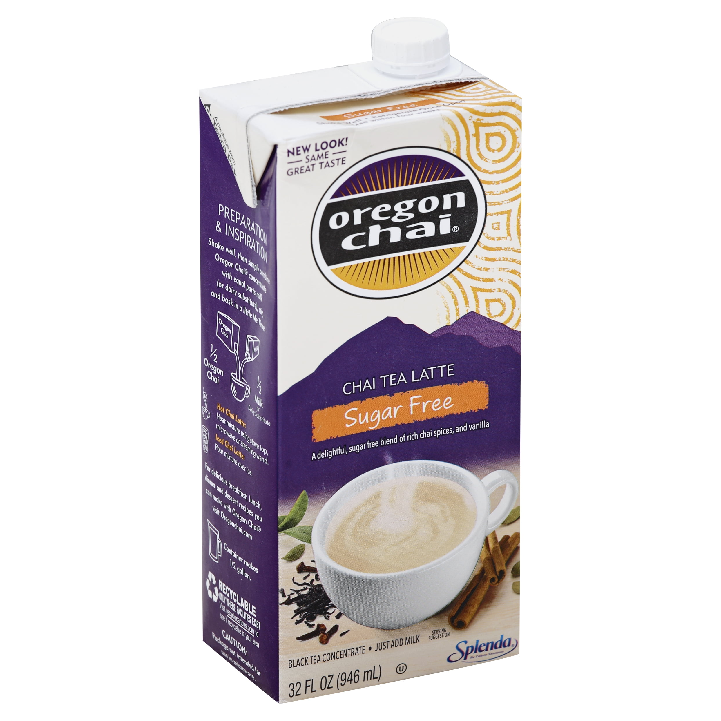 Oregon Chai Original Chai Tea Sugar Free 32 fl oz (Pack Of 6) - Walmart.com