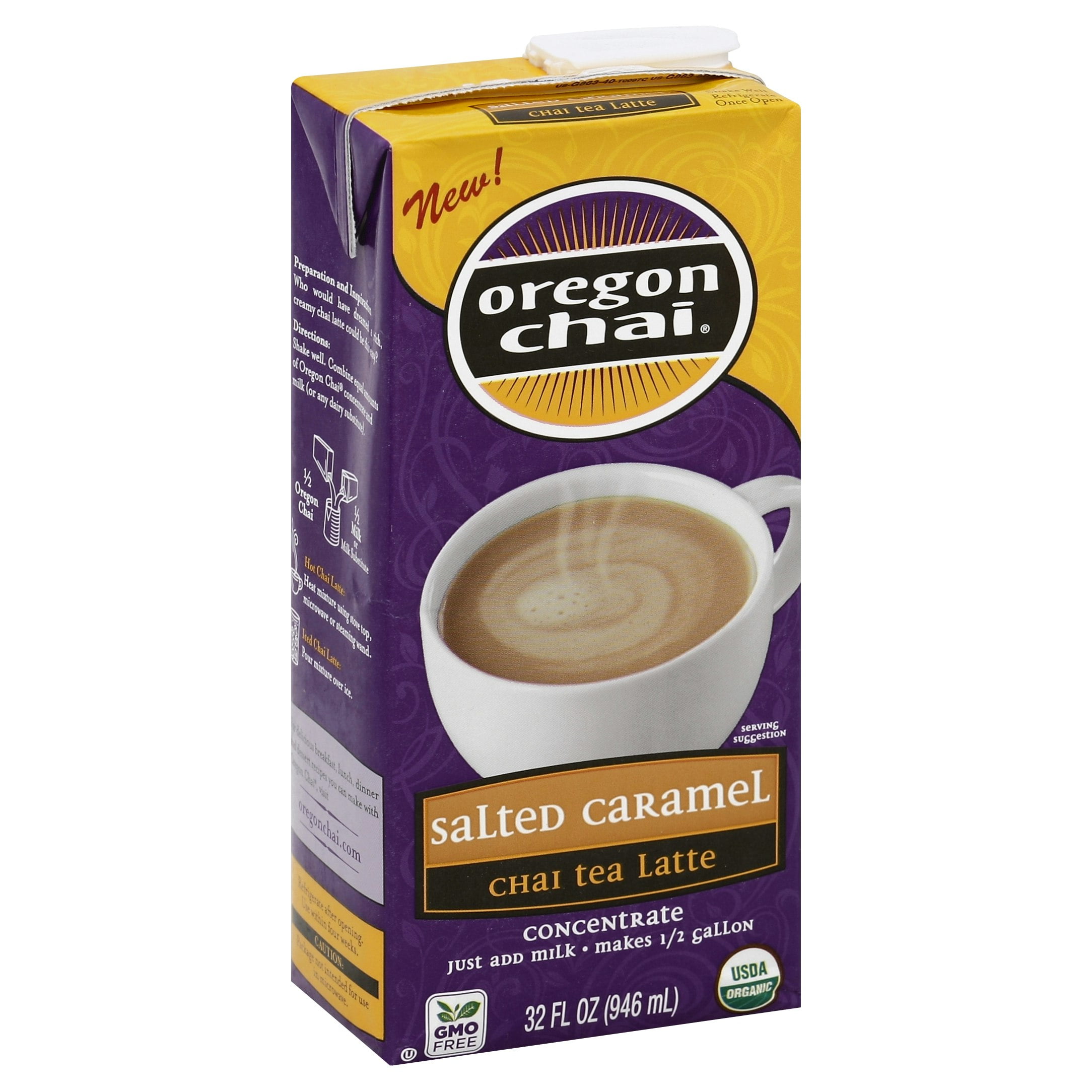 Oregon Chai Tea Chai Latte Salted Caramel 32 fl oz (Pack Of 6 ...