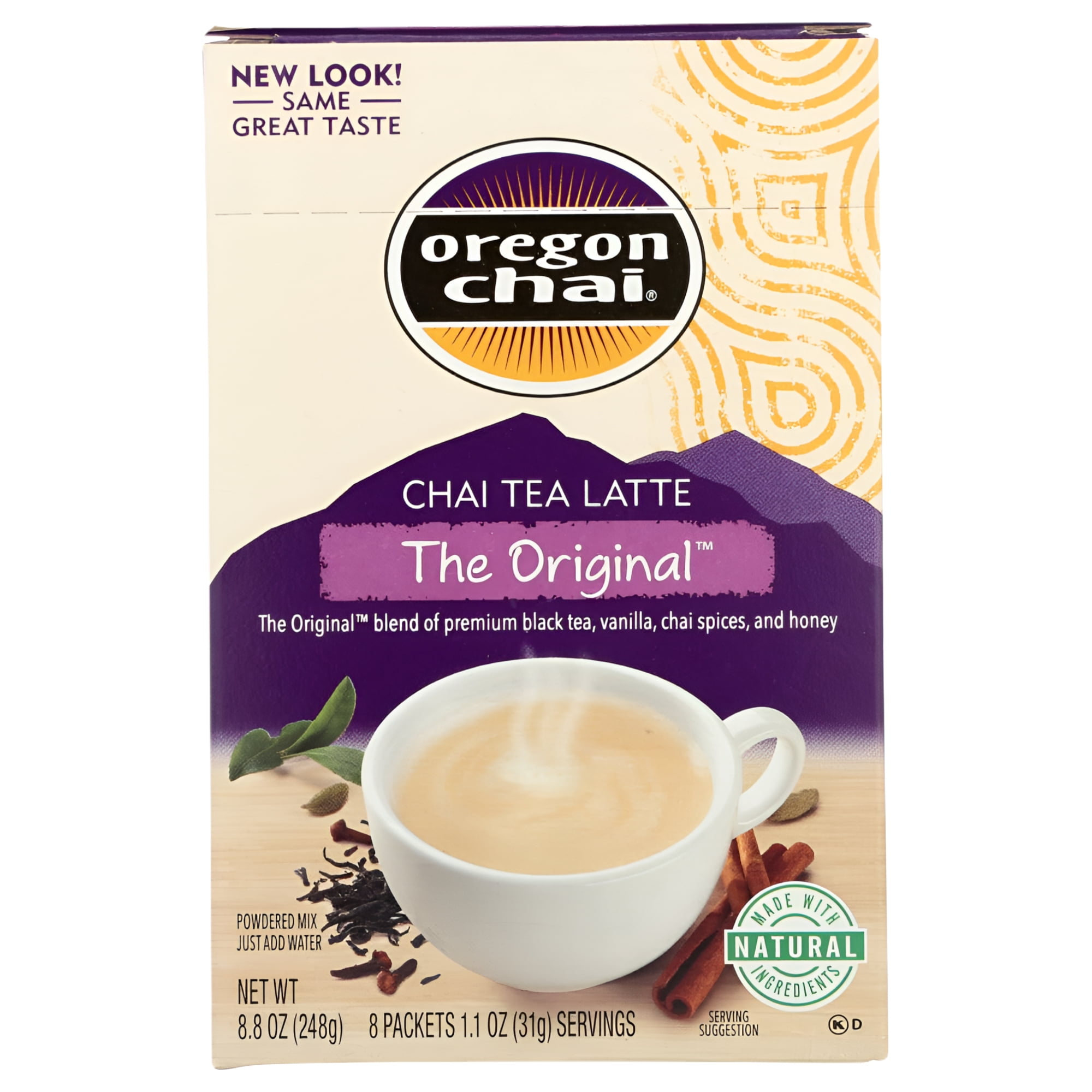 Oregon Chai Original Chai Tea Latte Powder Mix, Organic, 8 Pc Pack of 6 ...