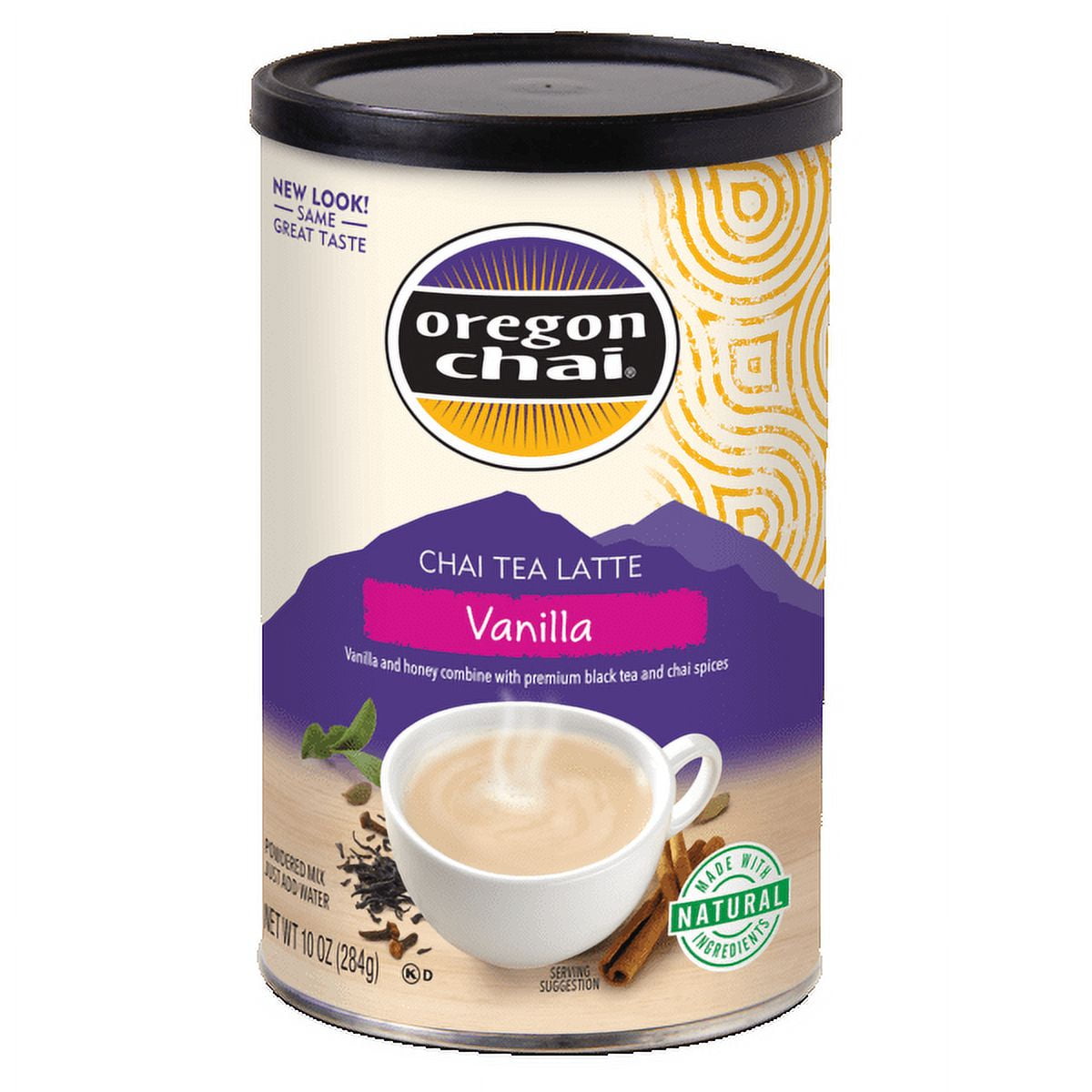 Oregon Chai Vanilla Chai Tea Latte Instant Spiced Mix, Powdered Tea, 10 ...