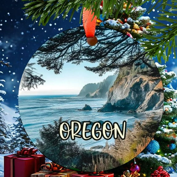 Oregon Christmas Ornament, Ceramic, Acrylic - Pacific Islands Travel ...