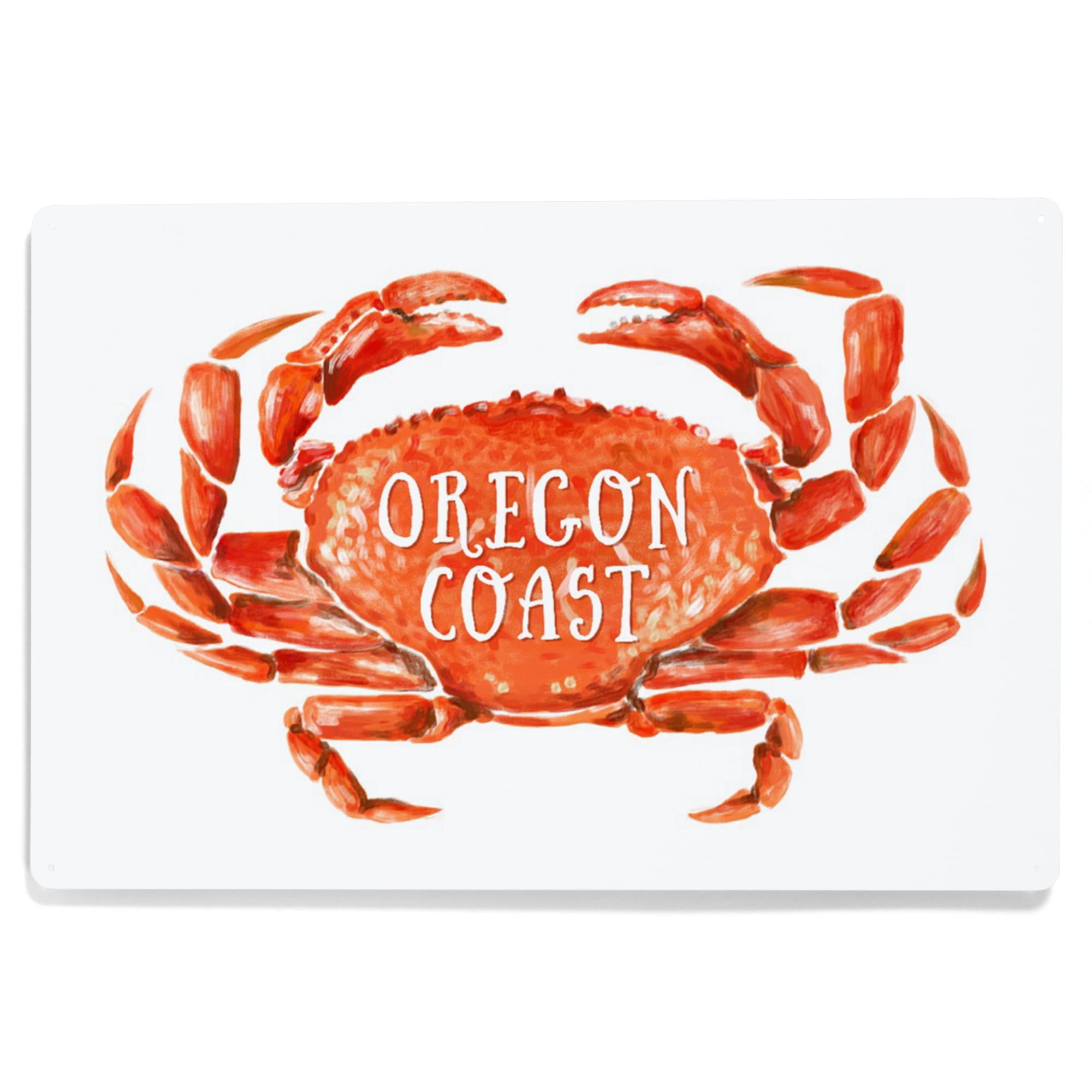 Oregon Coast, Dungeness Crab, Watercolor (12x18 Aluminum Art, Indoor ...