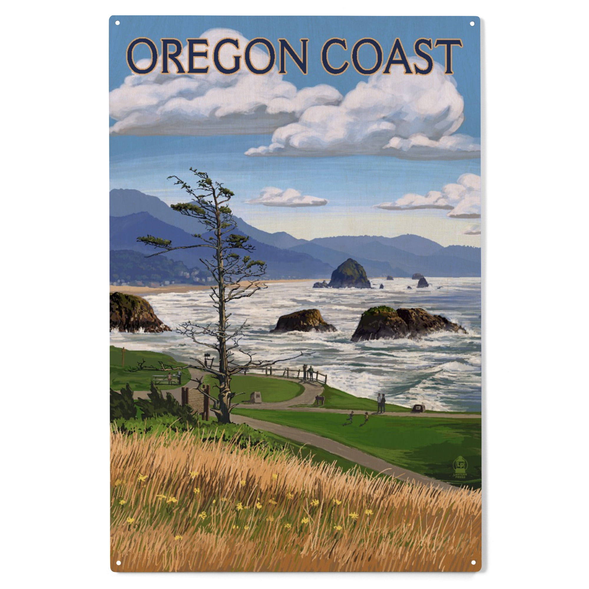 Oregon Coast, Oregon Coast View Birch Wood Wall Sign (10x15 Rustic Home ...