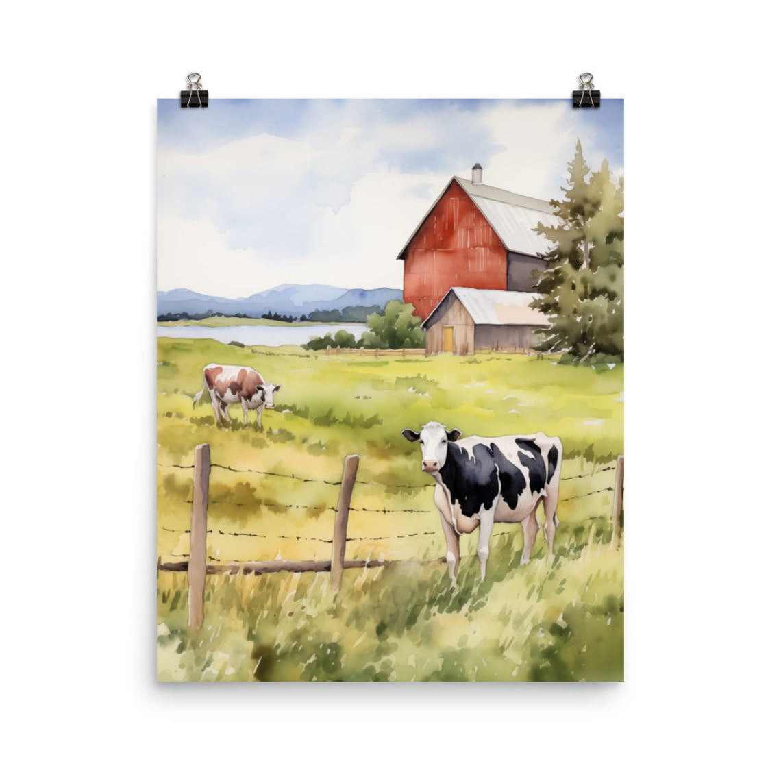 Oregon Cow Print, Farmhouse Countryside Wall Art, Rustic Country Decor ...