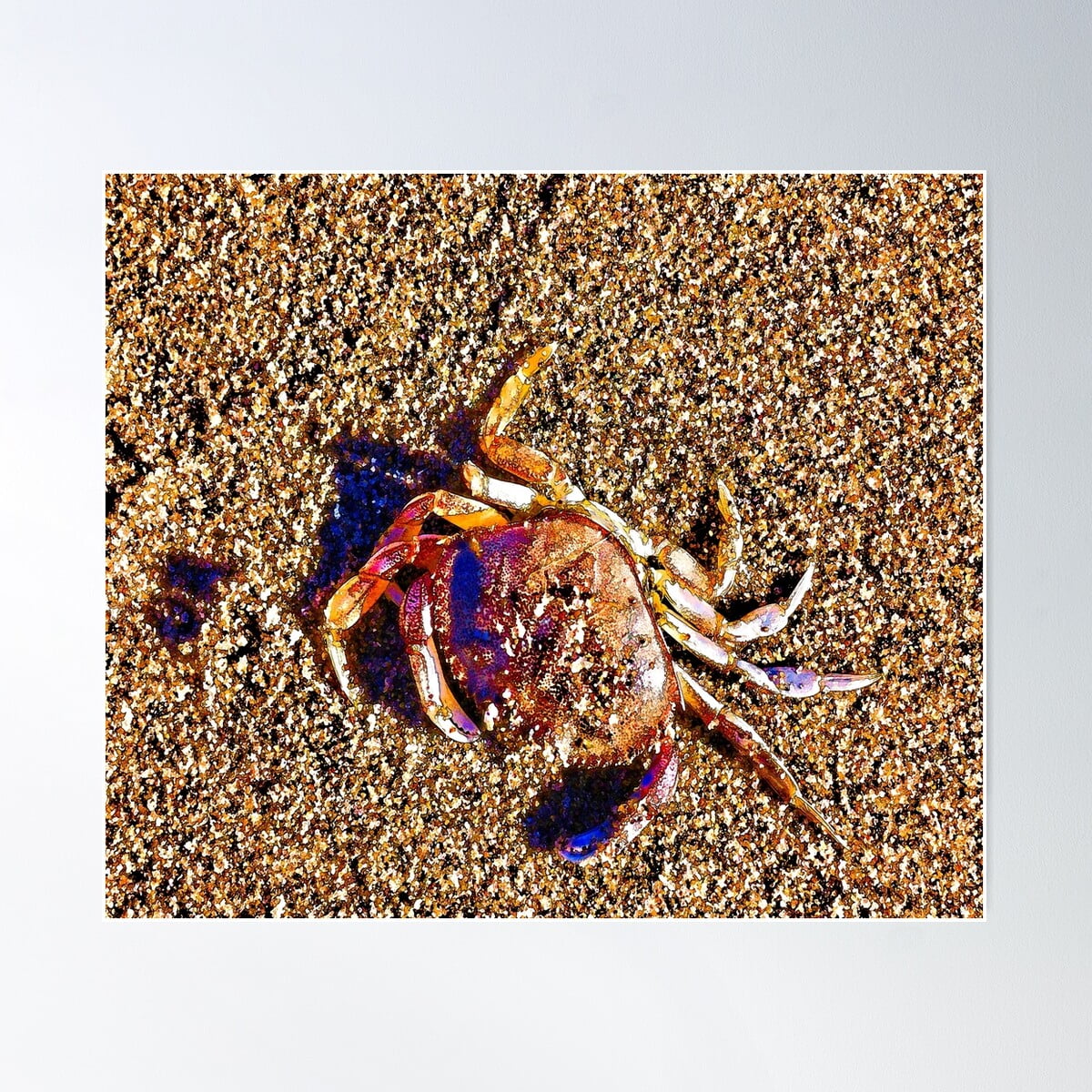 Oregon Crabbing - Dungeness Crab Poster Wall Art, Modern Wall Decor For ...