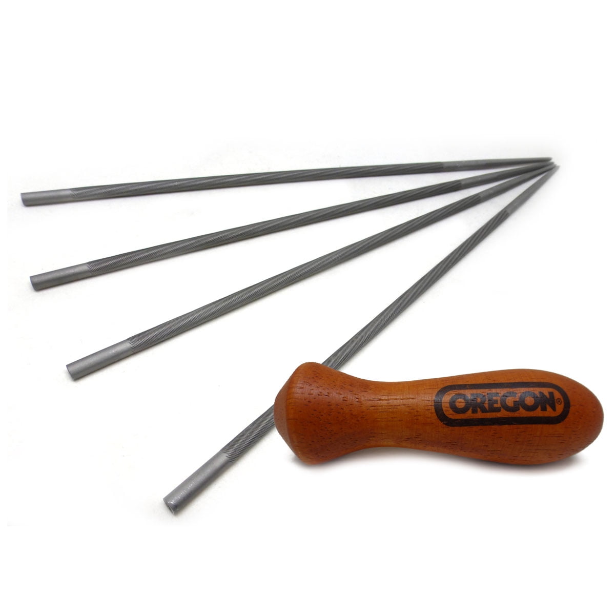Oregon Double Cut Round Chainsaw Files & Wooden Handle - Walmart.com
