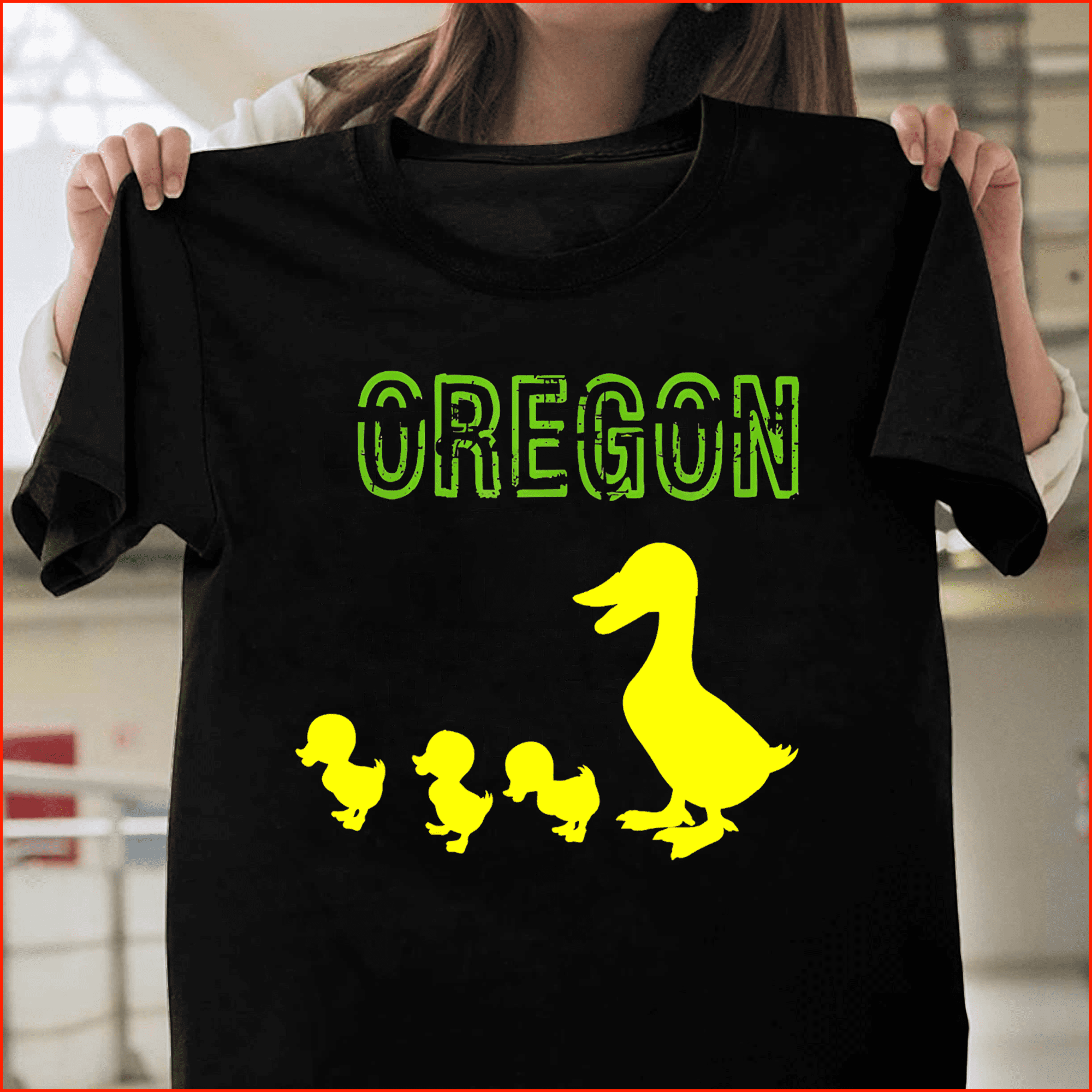 Oregon Duck State Souvenir Pride Local Mascot Vintage Travel Graphic ...