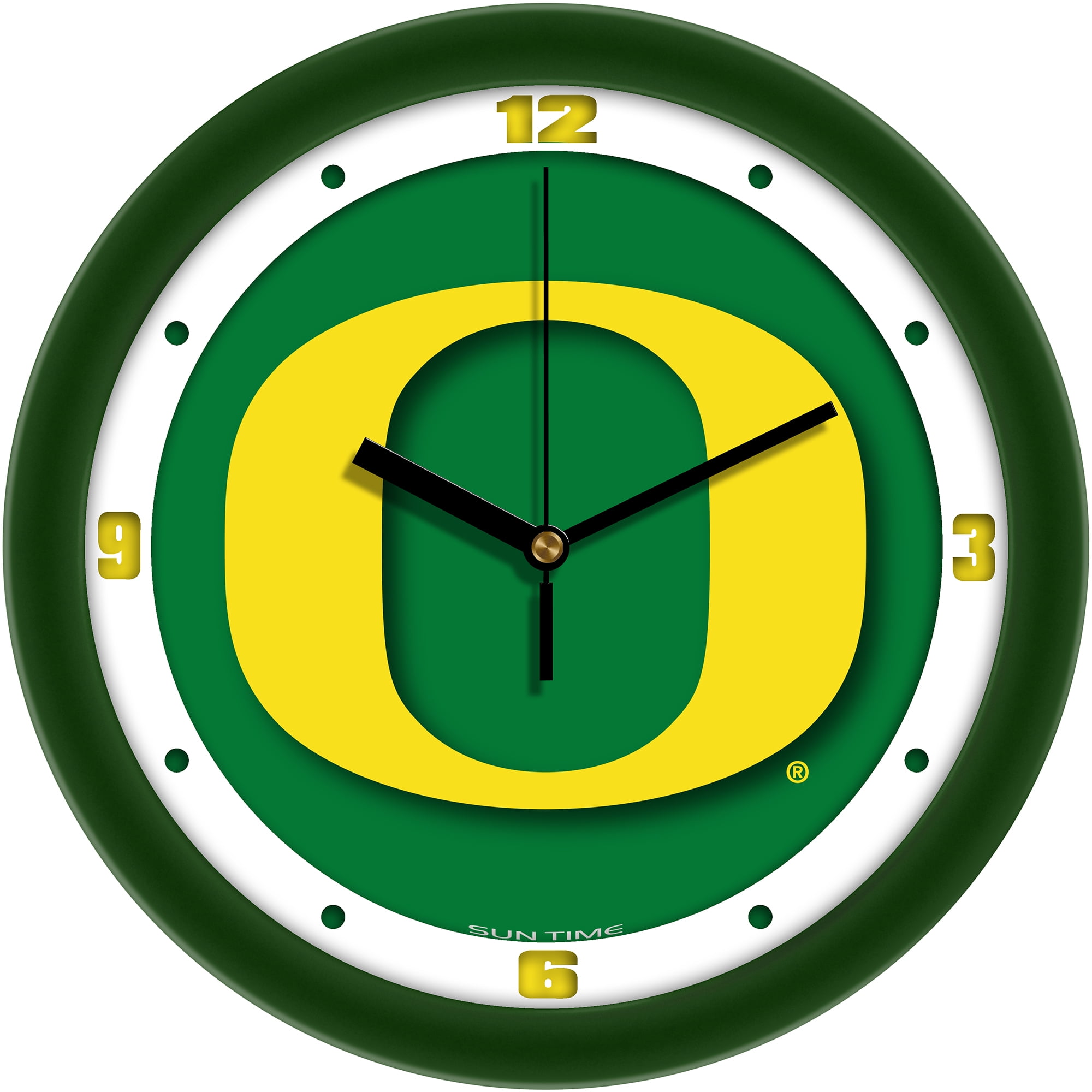 Oregon Ducks 11.5'' Suntime Premium Decorative Glass Face Wall Clock ...