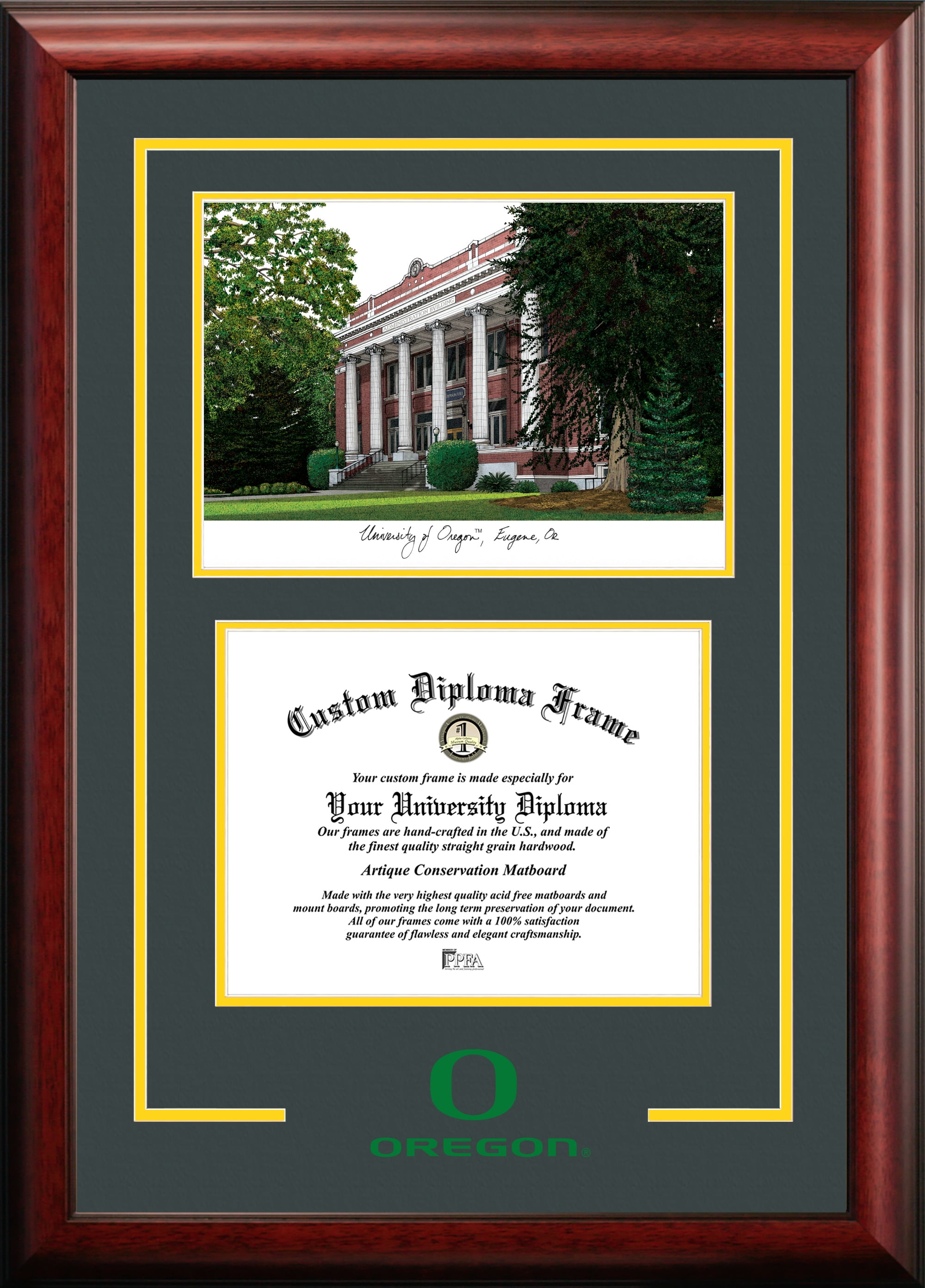 Oregon Ducks 8.5" x 11" Spirit Graduate Diploma Frame - Walmart.com