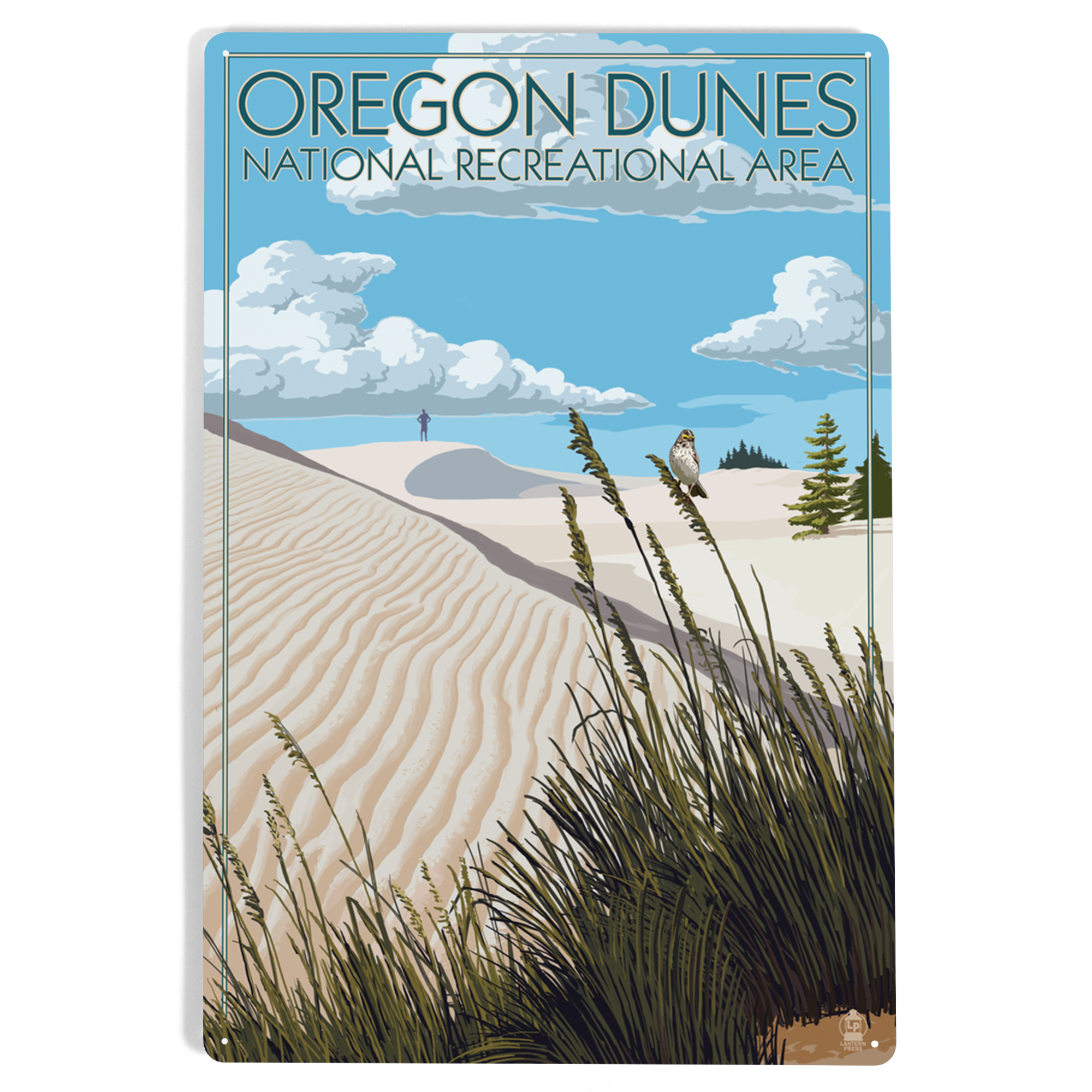 Oregon Dunes on the Oregon Coast, Day Scene (12x18 Aluminum Art, Indoor ...