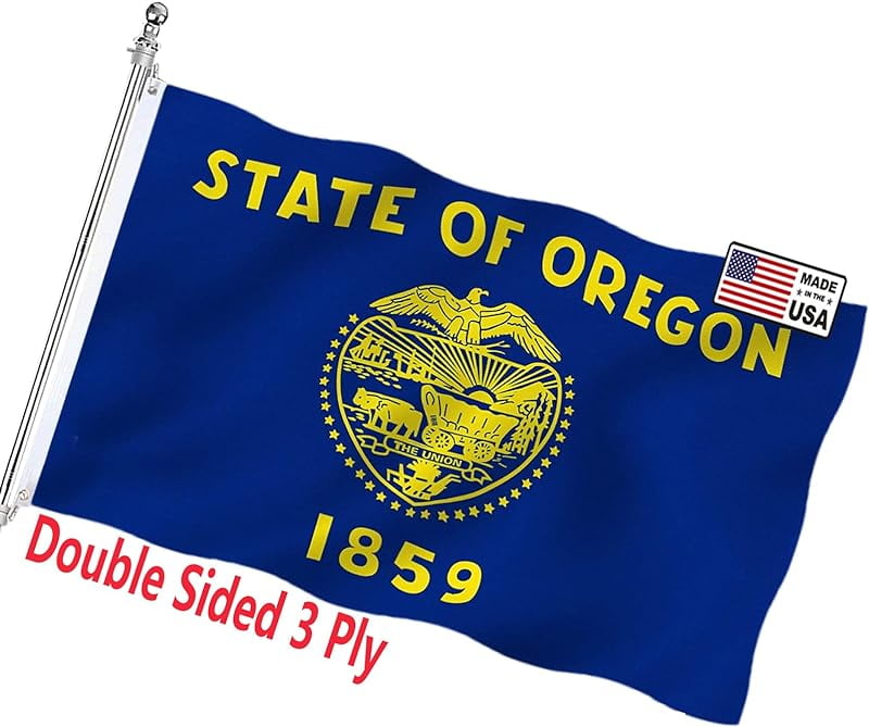 Oregon Flag 3x5 Double Sided Outdoor State Flags Heavy Duty 3 Ply with ...
