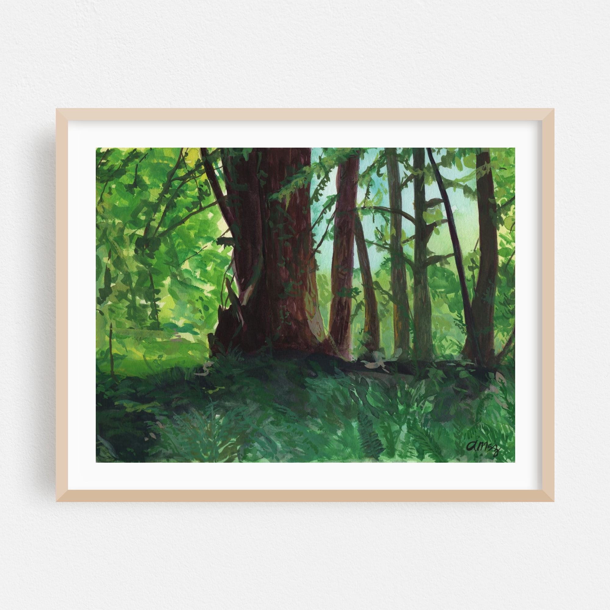 Oregon Forest - Oregon Painting Forest Nature Woodland Landscape Woods ...