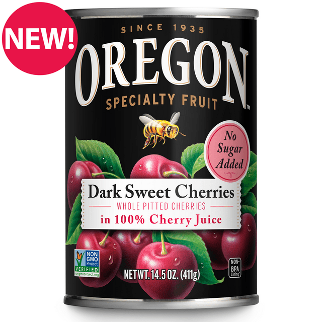 Oregon Fruit Dark Sweet Cherries in 100% Cherry Juice, No Sugar Added ...