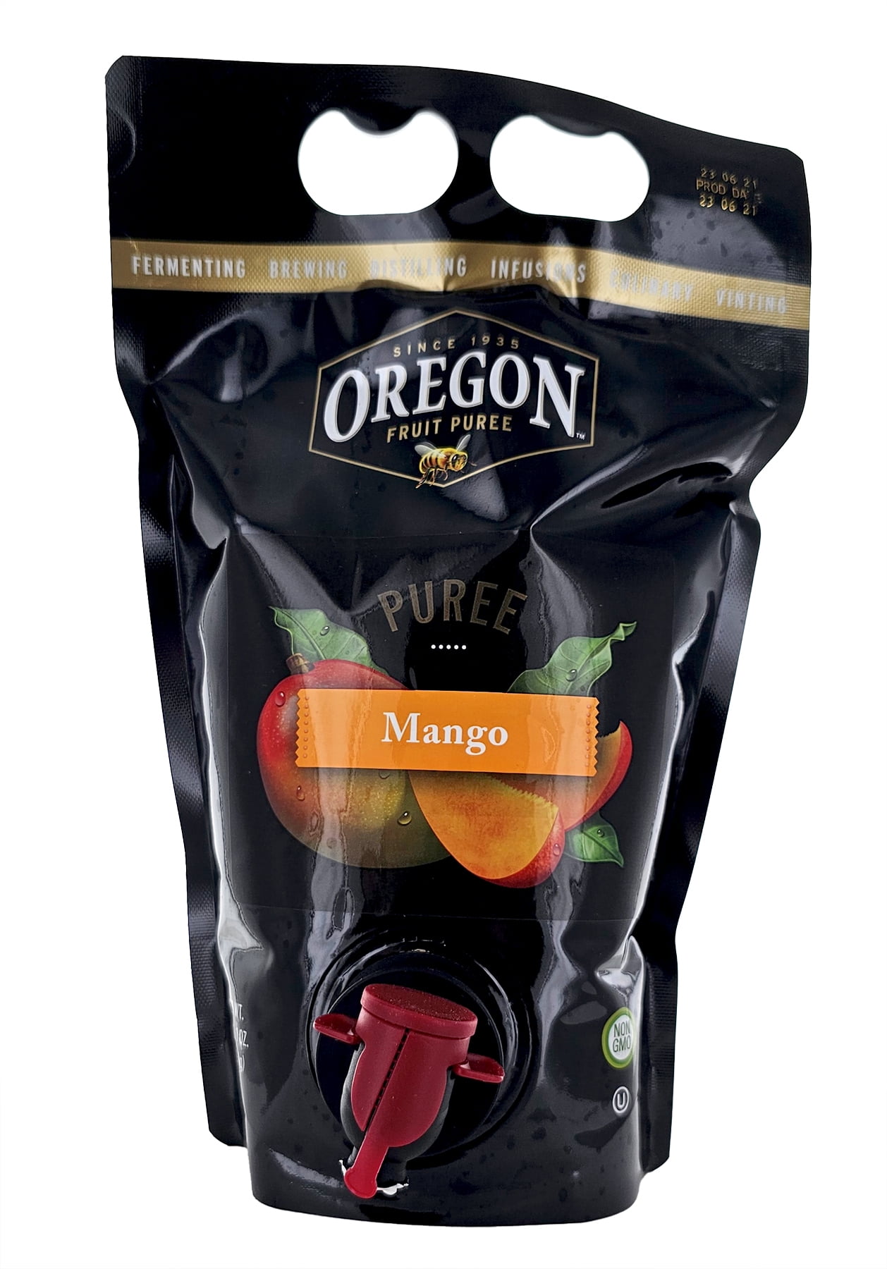 Home Brew Ohio Mango Puree, 49oz Pouch, Bright Yellow-Orange, Spigot ...