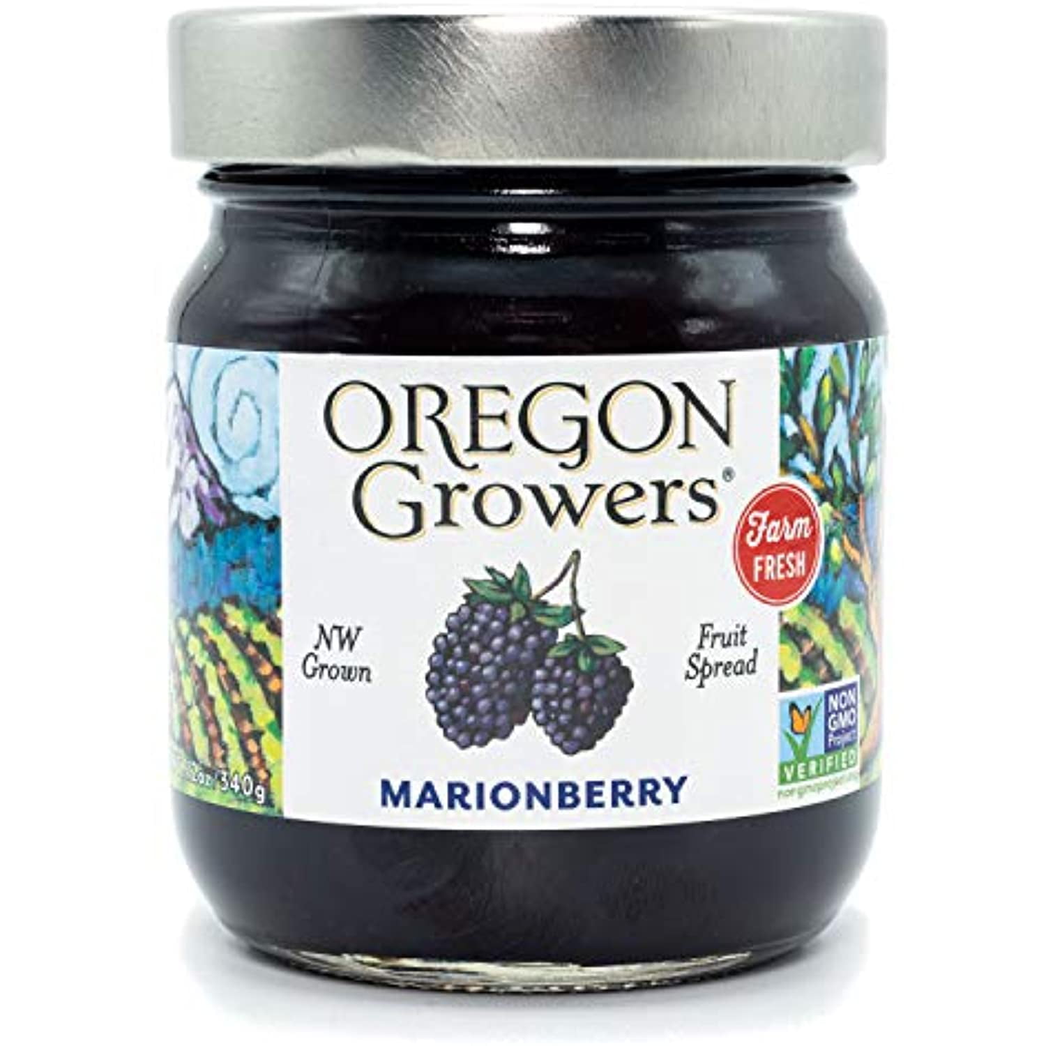 Oregon Growers Marionberry Fruit Spread Jam, 12 oz (Single Pack ...
