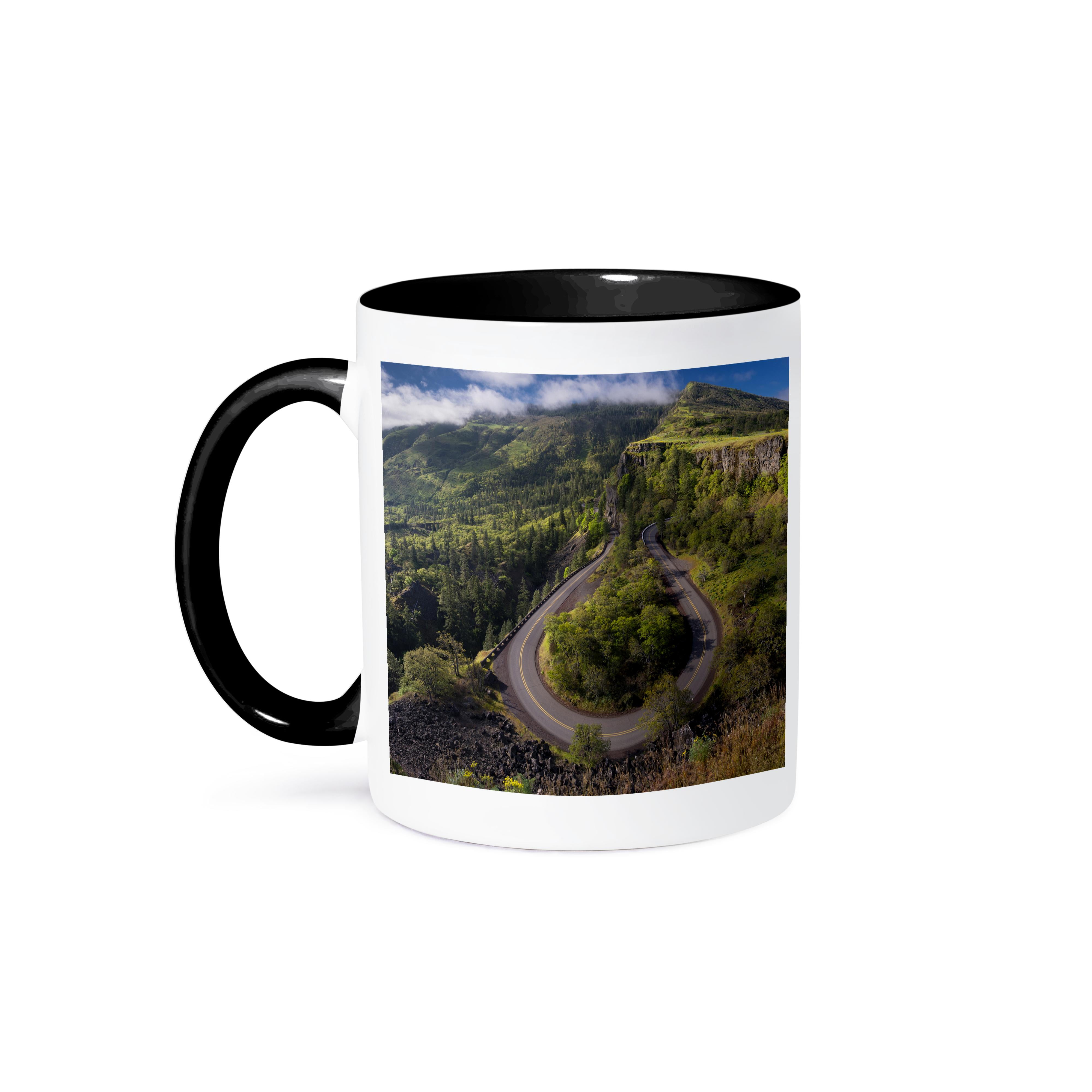 Oregon. Historic Columbia River Highway, Hwy 30 Below Rowena Plateau ...